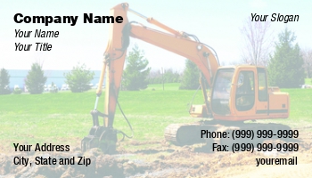 Excavation Business Cards