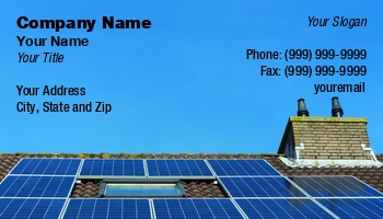 Solar Panel Business Cards