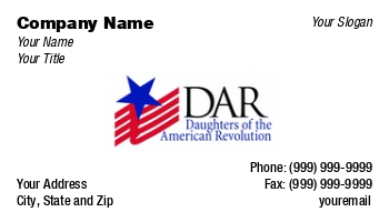 Daughters of the American Revolution Business Cards