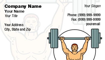 Weight Lifting Business Cards
