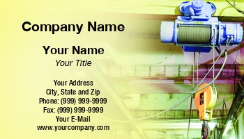Equipment Operator Business Cards