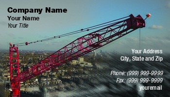 Equipment Operator Business Cards