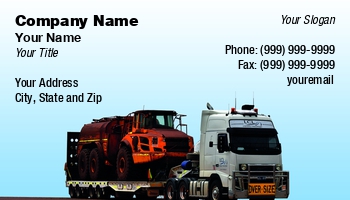 Truck Loader Business Cards