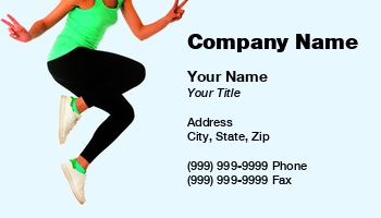 Aerobics Instructor Business Cards
