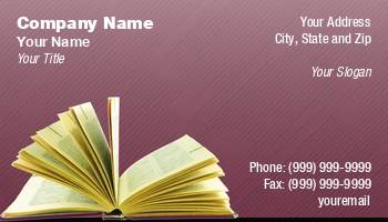 Antique Book Dealer Business Cards