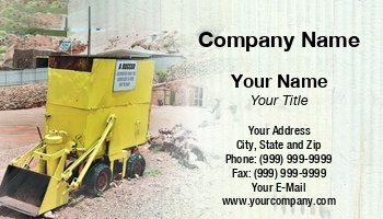 Heavy Equipment Business Cards