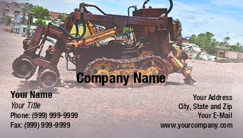 Heavy Equipment Business Cards