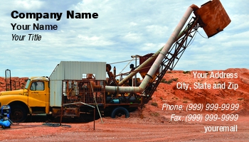 Heavy Equipment Business Cards