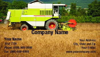 Heavy Equipment Business Cards