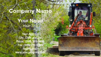 Bulldozer Operator Business Cards