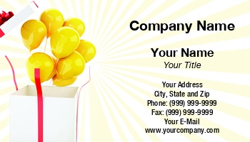 Party Planner Business Cards