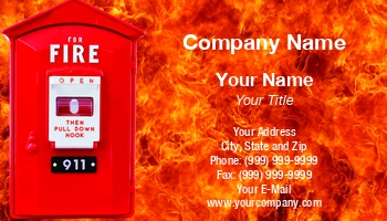 Firefighter Business Cards