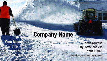 Snow Removal Business Cards