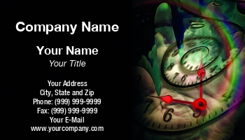 Time Clock Business Cards