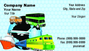 Bus Company Business Cards