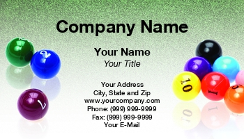Billiards Business Cards