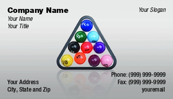 Billiards Business Cards