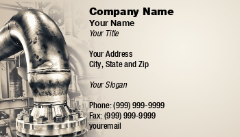 Pipefitter Business Cards