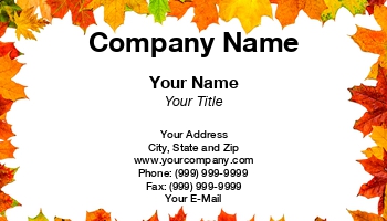 Fall Business Cards