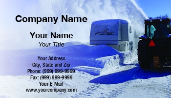 Snow Removal Business Cards