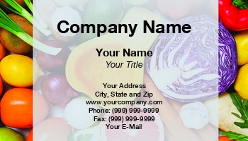Vegetables Business Cards