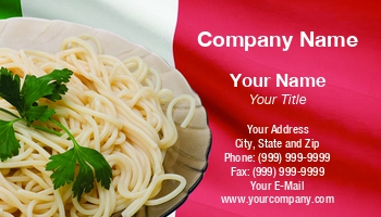 Italian Food Business Cards