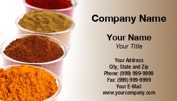 Spices Business Cards