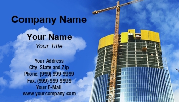 Crane Operator Business Cards