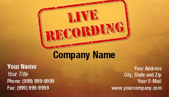Recording Studio Business Cards