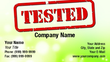 Testing Service Business Cards