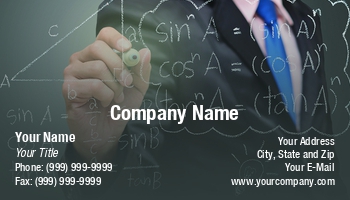 Math Teacher Business Cards