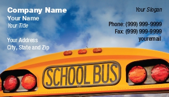 Bus Company Business Cards