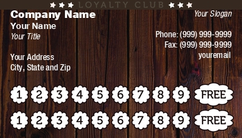 Business Punch Card Template Free