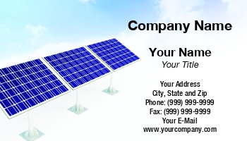 Solar Energy Business Cards