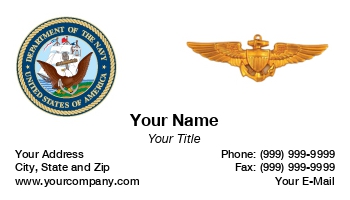 Navy Business Cards