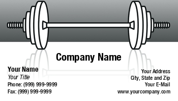 Weight Lifting Business Cards