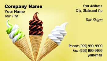 Ice Cream Business Cards