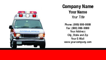Ambulance Attendant Business Cards