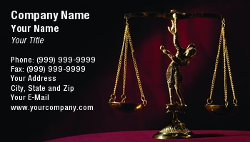 Criminal Justice Business Cards