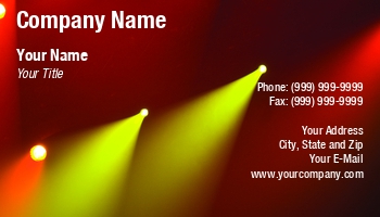 Stage Lighting Business Cards