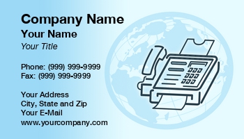 Fax Equipment Business Cards