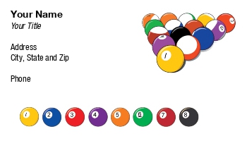 Billiards Business Cards