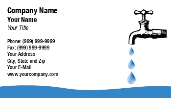 Water Treatment and Filtration Business Cards