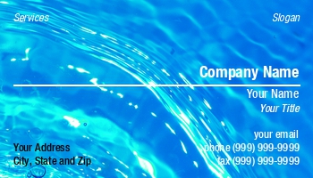 Water Treatment and Filtration Business Cards