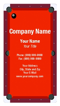 Billiards Business Cards