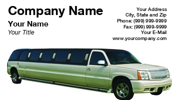 UBER Limousine Business Cards