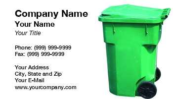 Garbage Removal Business Cards Copy