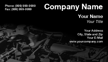 Bus Diesel Engine Specialist Business Cards