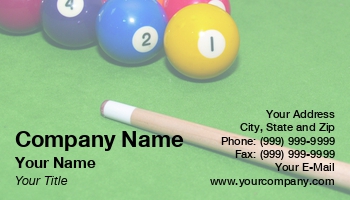 Billiards Business Cards