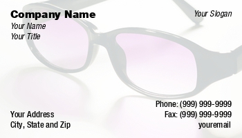 Eyeglasses Business Cards
